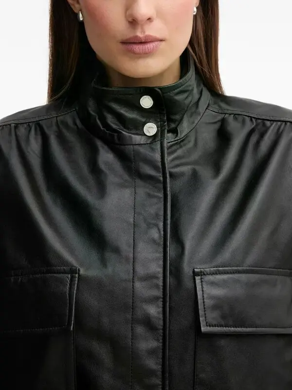 PEDRO DEL HIERRO Leather Bomber Jacket