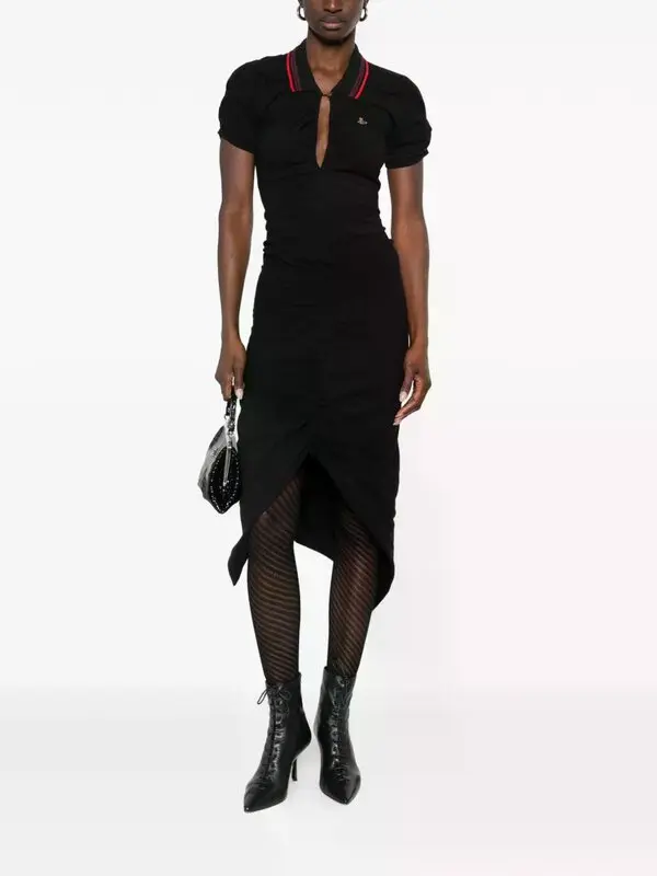VIVIENNE WESTWOOD Pulling Ruffled Midi Dress - Black