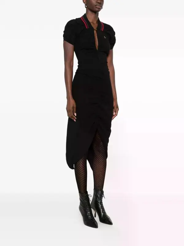 VIVIENNE WESTWOOD Pulling Ruffled Midi Dress - Black