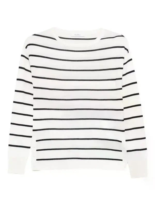 Max Mara Striped Sweater - White