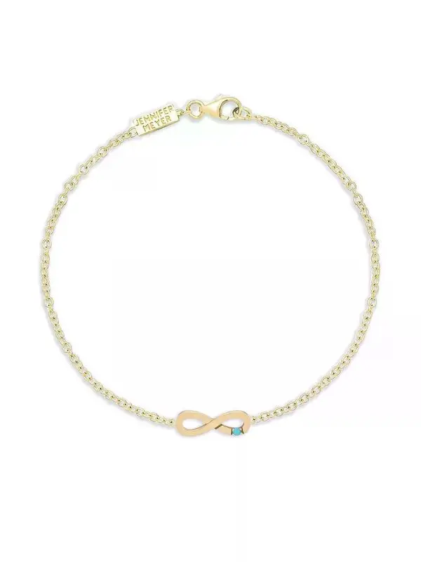 JENNIFER MEYER Infinity Turquoise Bracelet - Gold