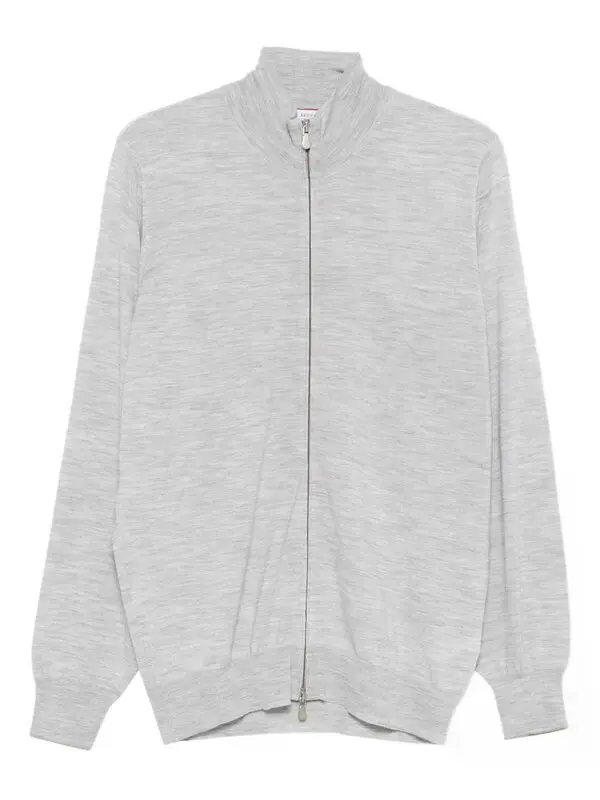 Brunello Cucinelli Zip Cardigan - Grey