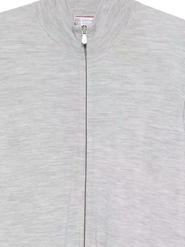 Brunello Cucinelli Zip Cardigan - Grey