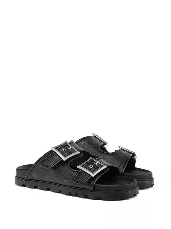 Mcm Buckle-detail Flat Sandals
