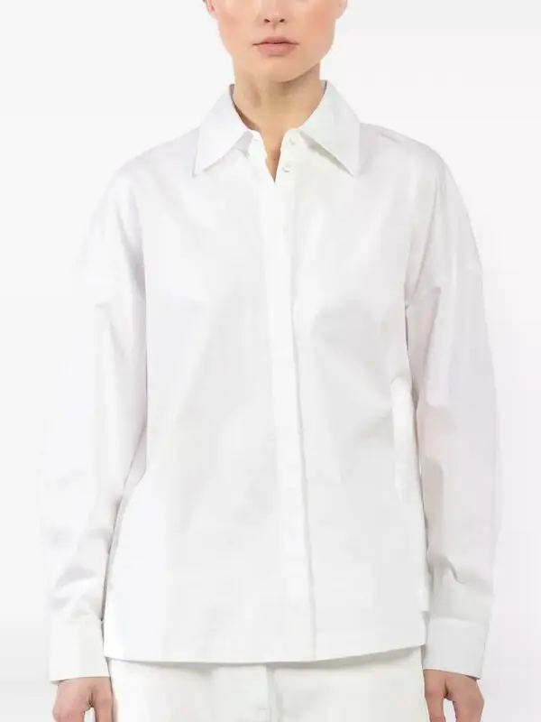 Tibi Gabe Point-collar Long-sleeved Shirt