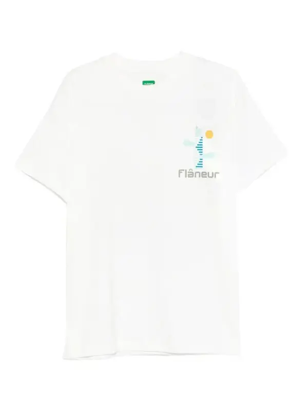 FLANEUR Festival Map Graphic-print T-shirt - White