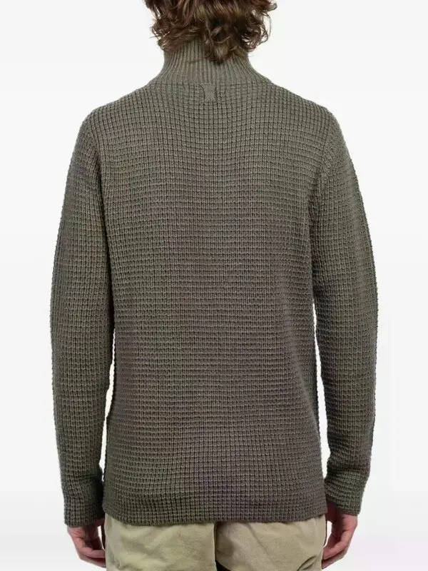 HANNES ROETHER Waffle Knit High-neck Sweater