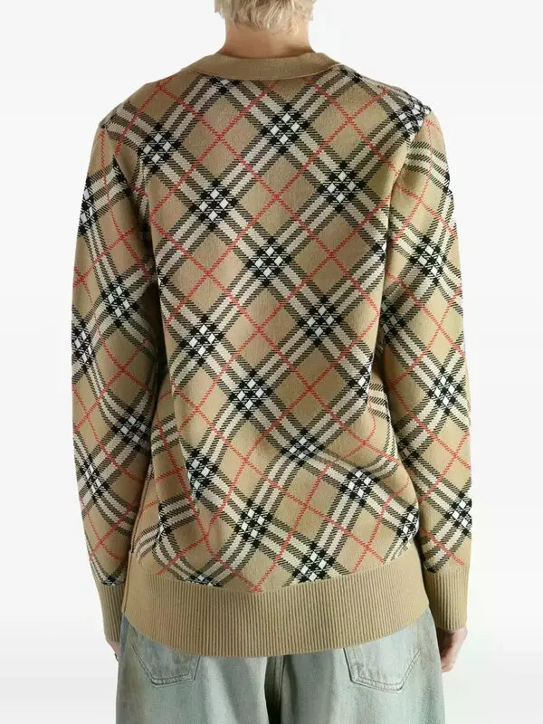 Burberry Check-pattern Cardigan - Neutrals