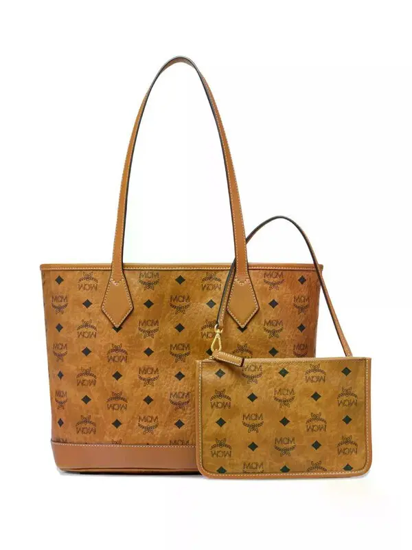 Mcm Monogram-print Tote Bag - Brown