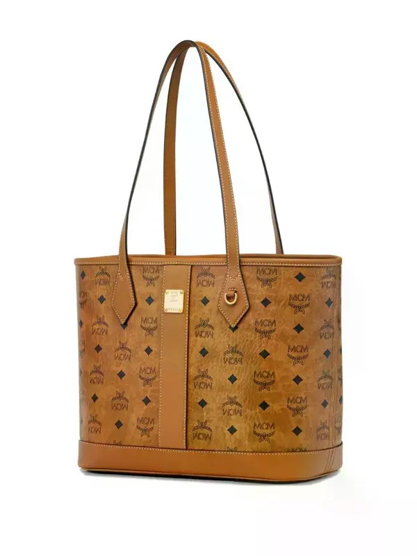 Mcm Monogram-print Tote Bag - Brown