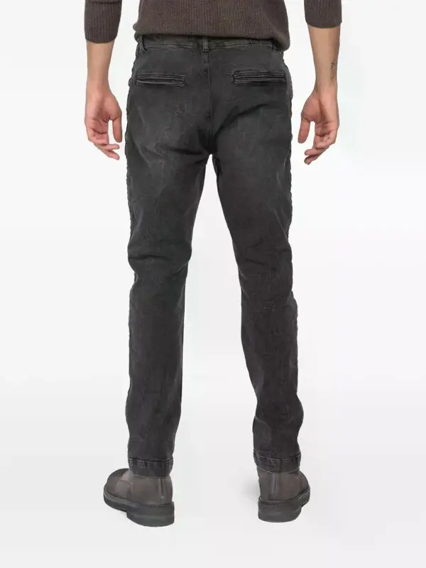 HANNES ROETHER Button-fastening Textured Trousers