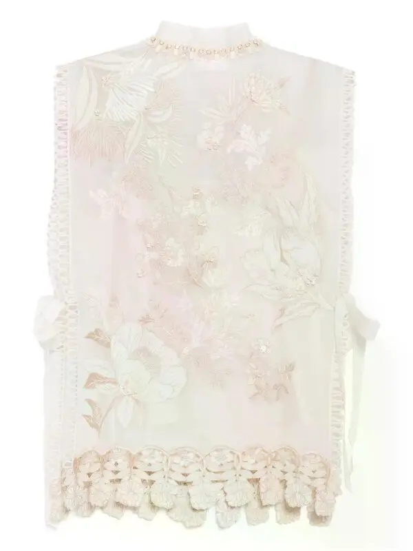 Biyan Floral Embroidered Vest
