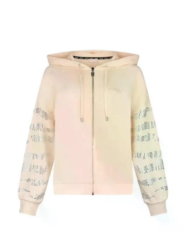 Liu Jo Studded Zip-up Hoodie - Neutrals