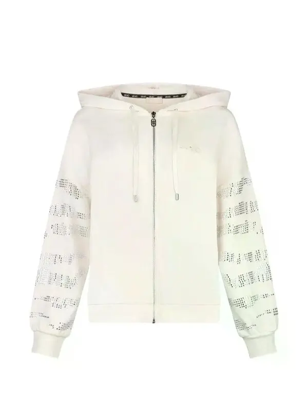 Liu Jo Studded Zip-up Hoodie - Neutrals