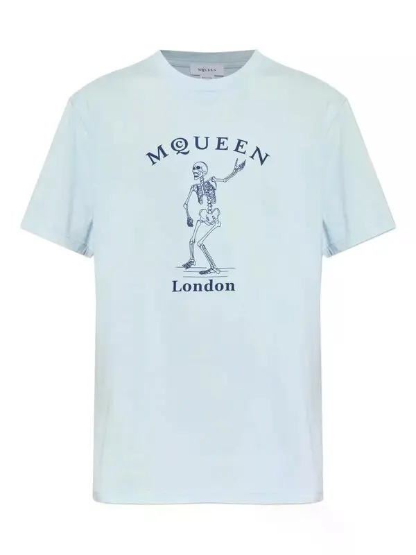 Alexander McQueen Skeleton-print T-shirt - Blue