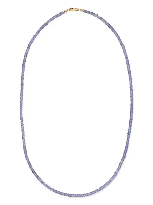 LIZZIE FORTUNATO Tanzanite Beaded Necklace - Gold