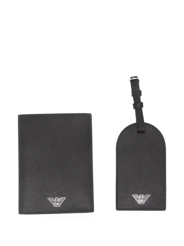 Emporio Armani Logo-plaque Passport Holder - Black