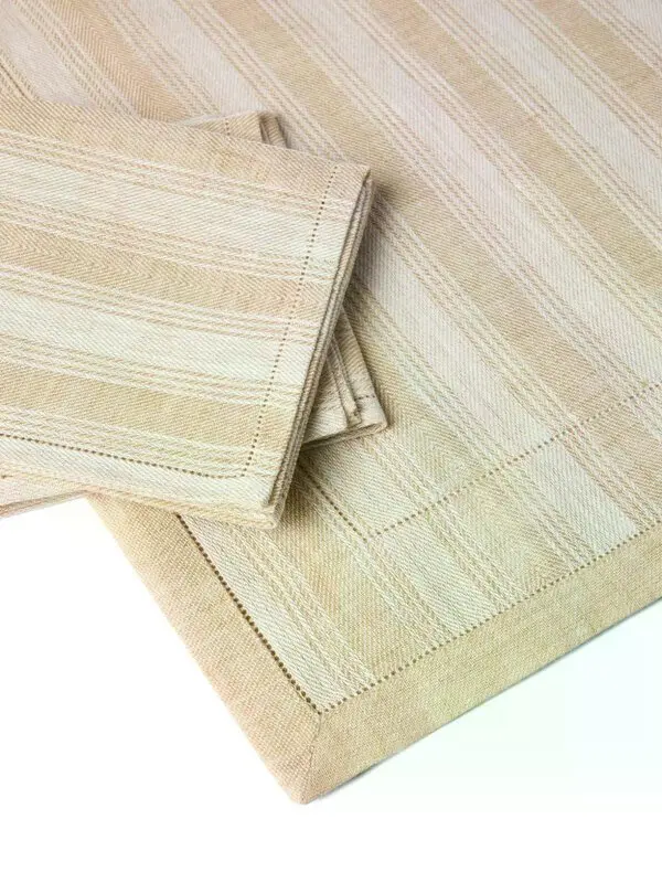 Brunello Cucinelli Striped Linen Runner Set
