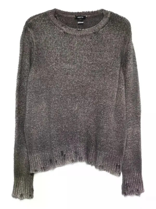 Avant Toi Distressed Knit Sweater