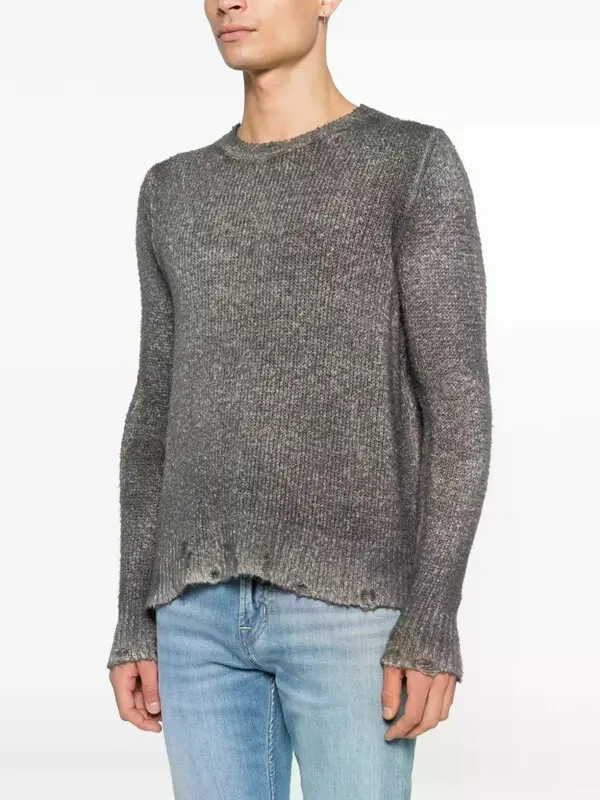 Avant Toi Distressed Knit Sweater
