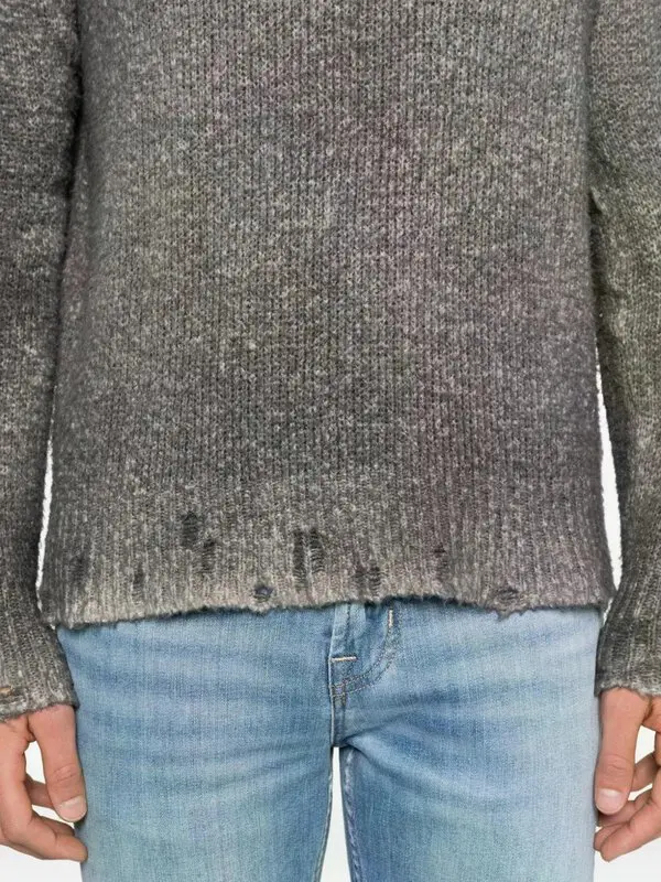 Avant Toi Distressed Knit Sweater