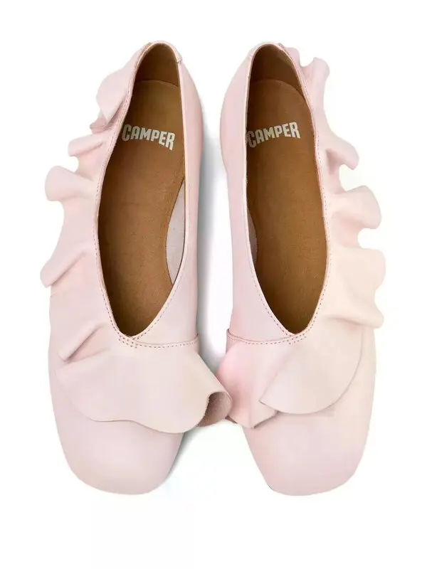 Camper Casi Myra Ruffled Ballerinas - Pink