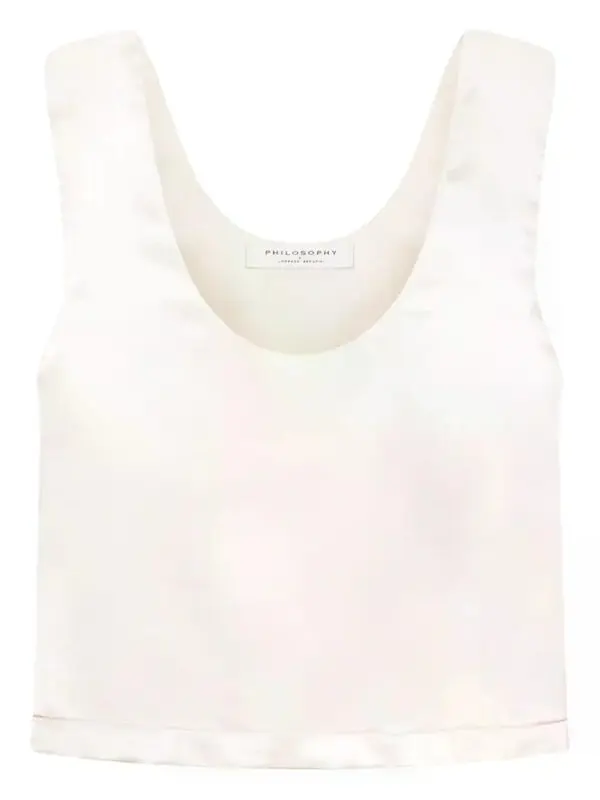 Philosophy Di Lorenzo Serafini Scoop Neck Sleeveless Top - Neutrals