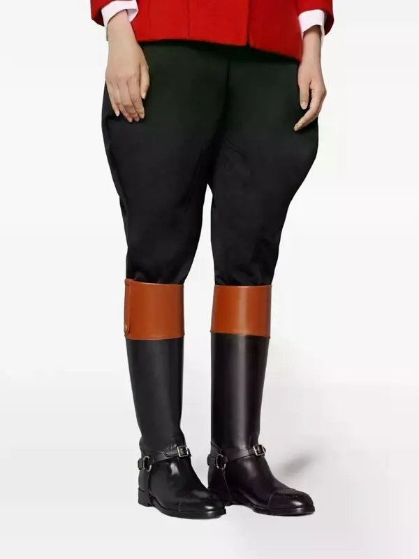 Gucci Harness-detail Knee Boots - Black