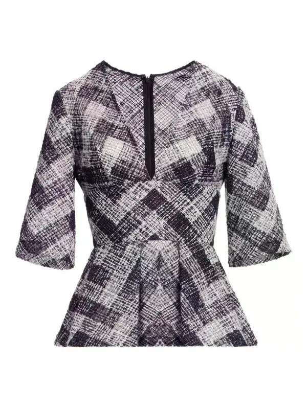 Elie Saab Chevron Peplum Blouse