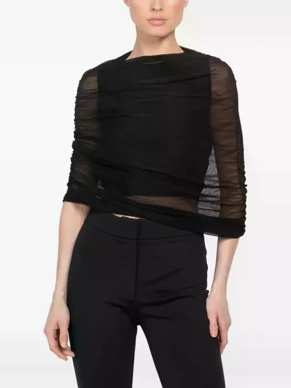Brandon Maxwell Ruched Blouse