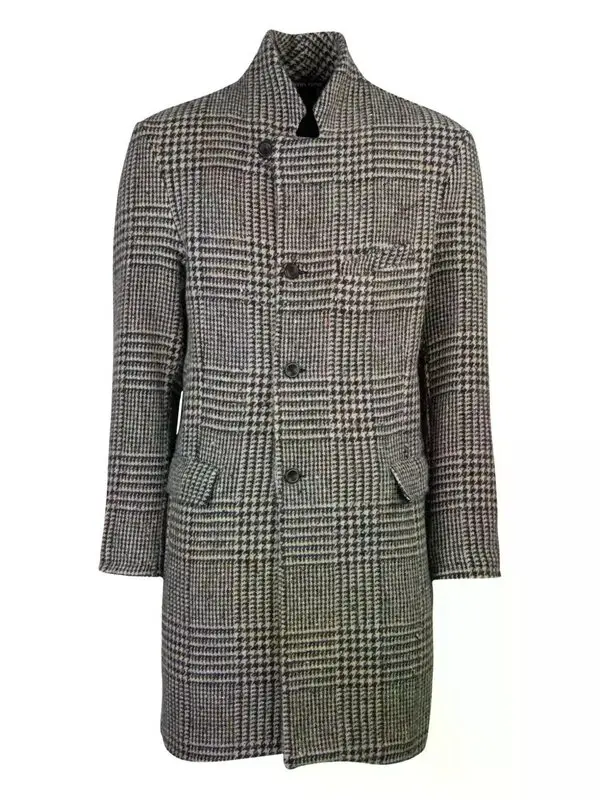 HANNES ROETHER Checked Buttoned Coat