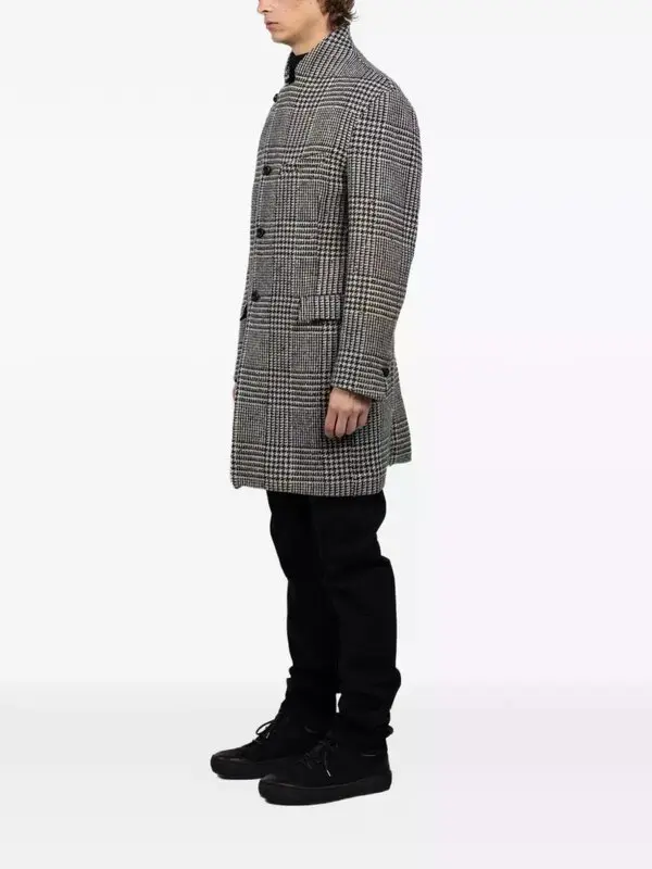 HANNES ROETHER Checked Buttoned Coat