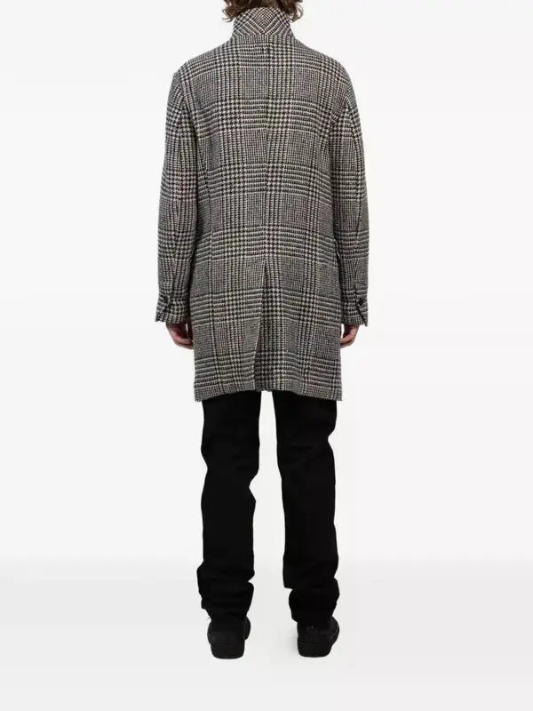 HANNES ROETHER Checked Buttoned Coat