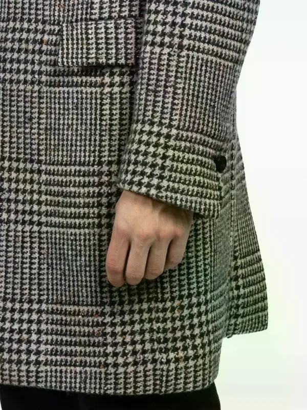HANNES ROETHER Checked Buttoned Coat