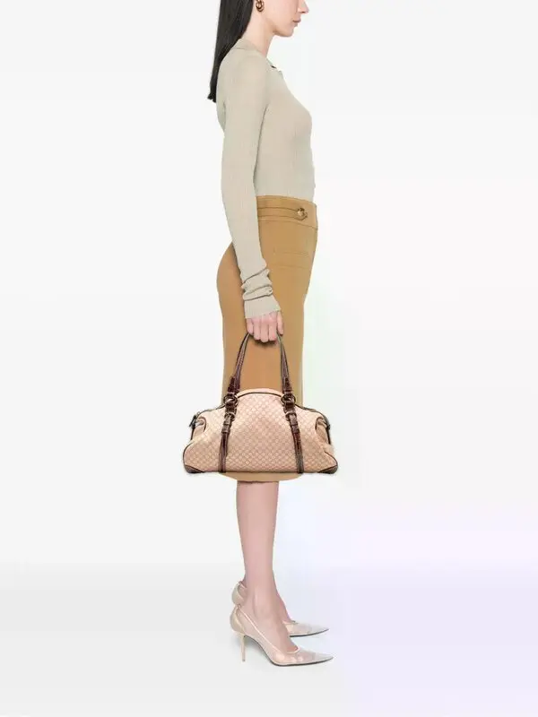 Celine 2007 Macadam Canvas Shoulder Bag
