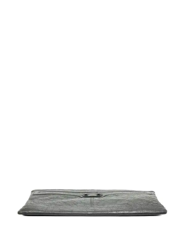 Balenciaga Lambskin Motocross Classic Clip M Clutch - Black