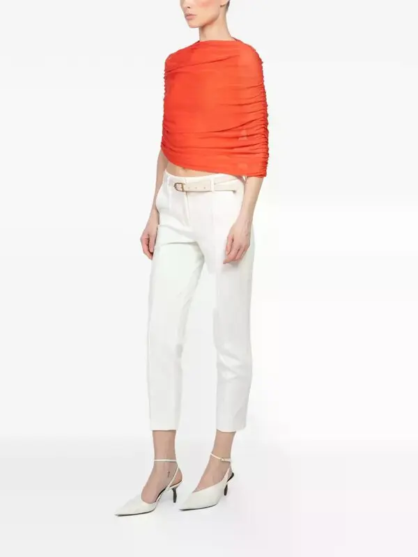 Brandon Maxwell Ruched Detail Top