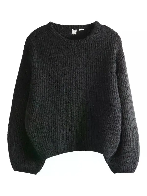 TOTEME Ribbed Knit Sweater - Black