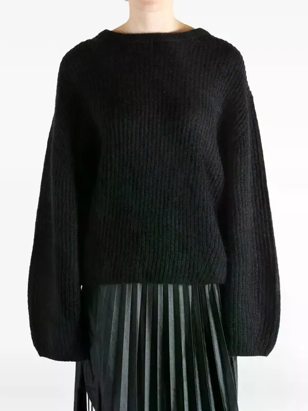 TOTEME Ribbed Knit Sweater - Black