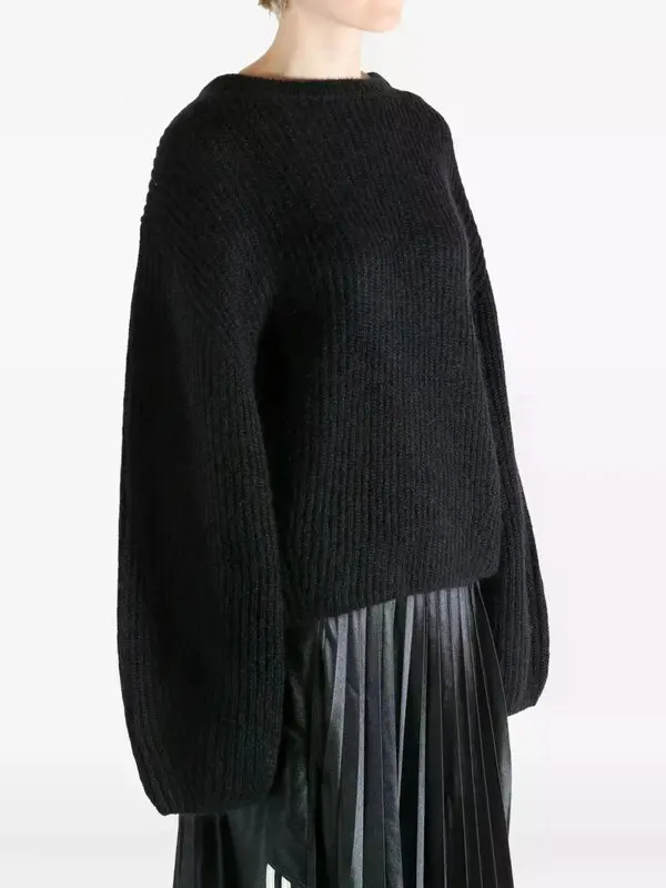TOTEME Ribbed Knit Sweater - Black