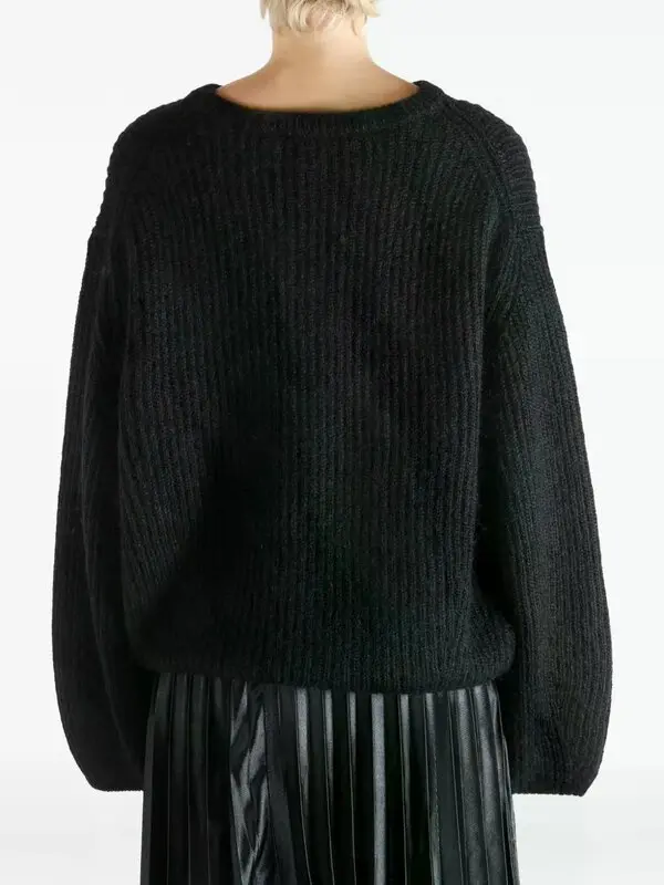 TOTEME Ribbed Knit Sweater - Black