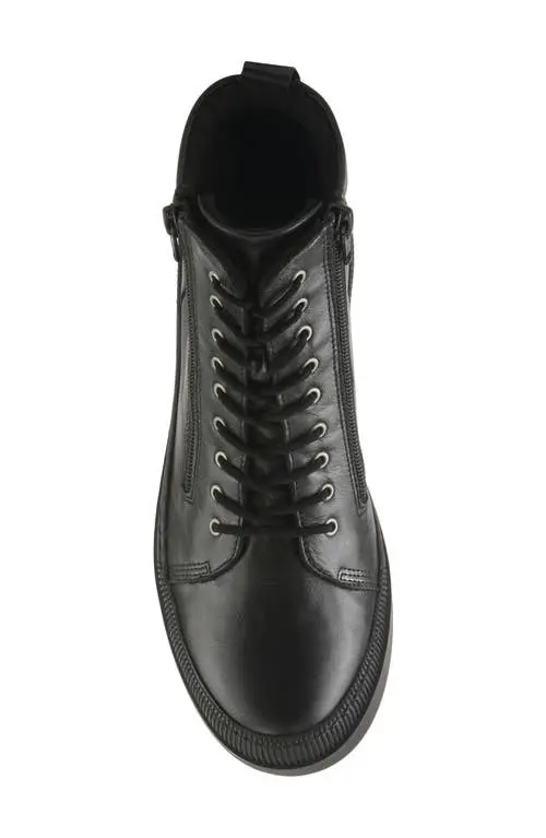 SPRING STEP SHOES Leather Combat Boots - Black