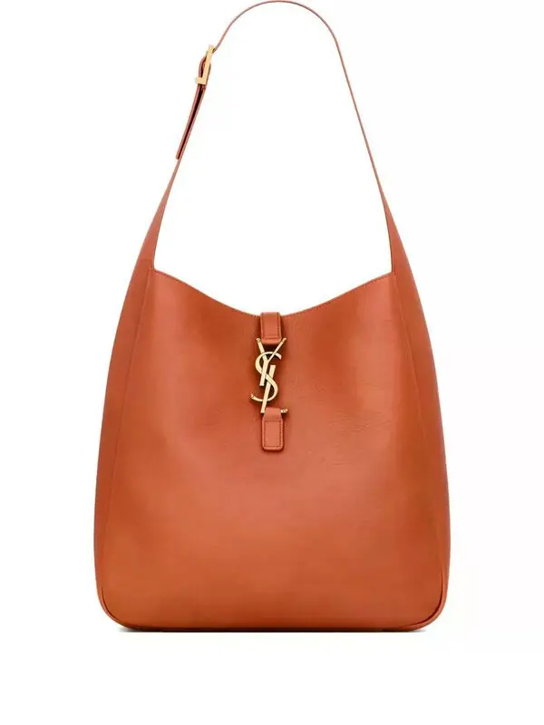 Saint Laurent Large Le 5 À 7 Buckle Leather Shoulder Bag - Orange