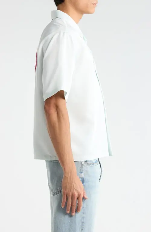 PACSUN Ribbon Short Sleeve Button-up Shirt