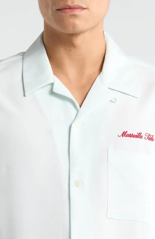 PACSUN Ribbon Short Sleeve Button-up Shirt