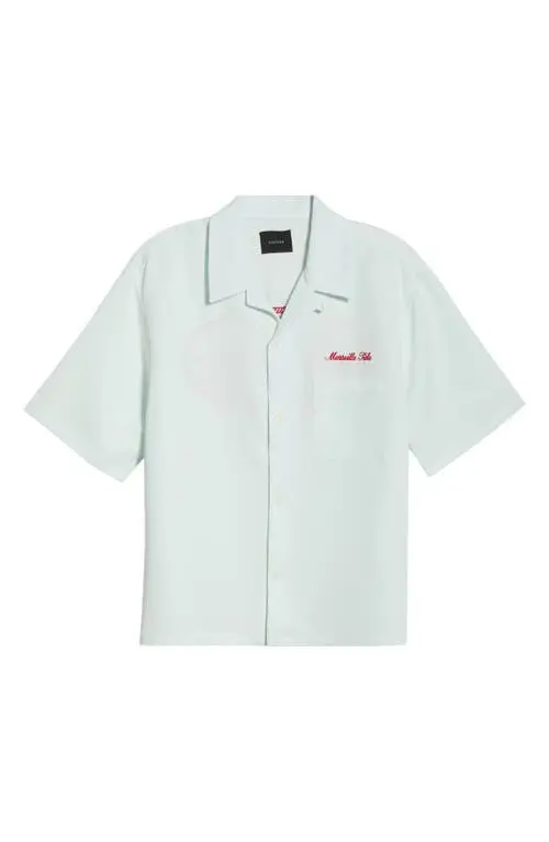 PACSUN Ribbon Short Sleeve Button-up Shirt