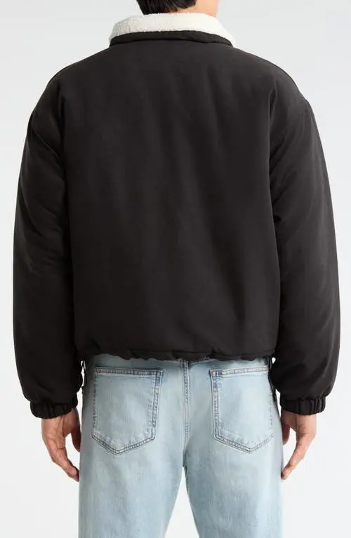 PACSUN Pilot Puffer Jacket With Faux Shearling Collar