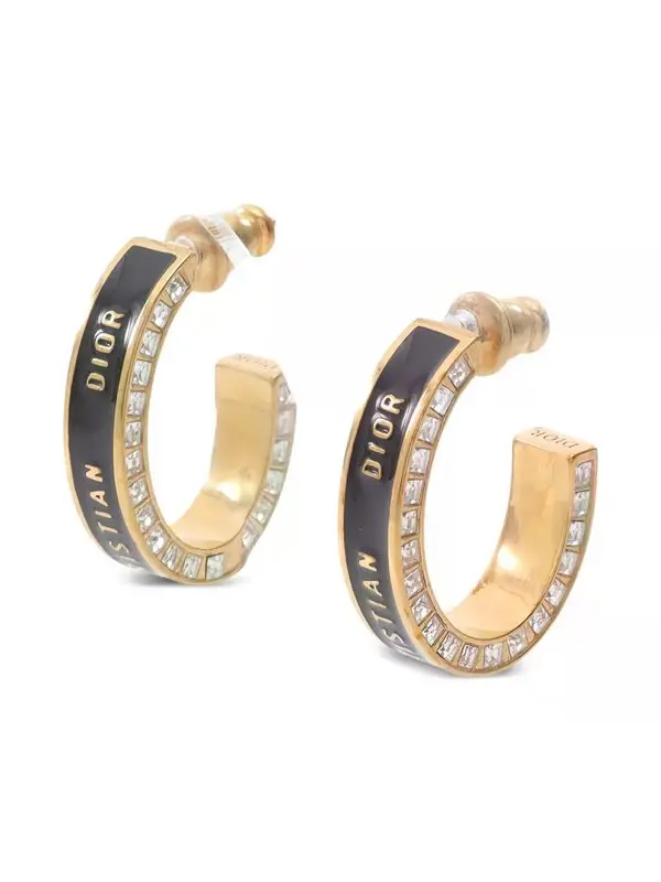 Dior 2010s Night Code Hoop Earrings