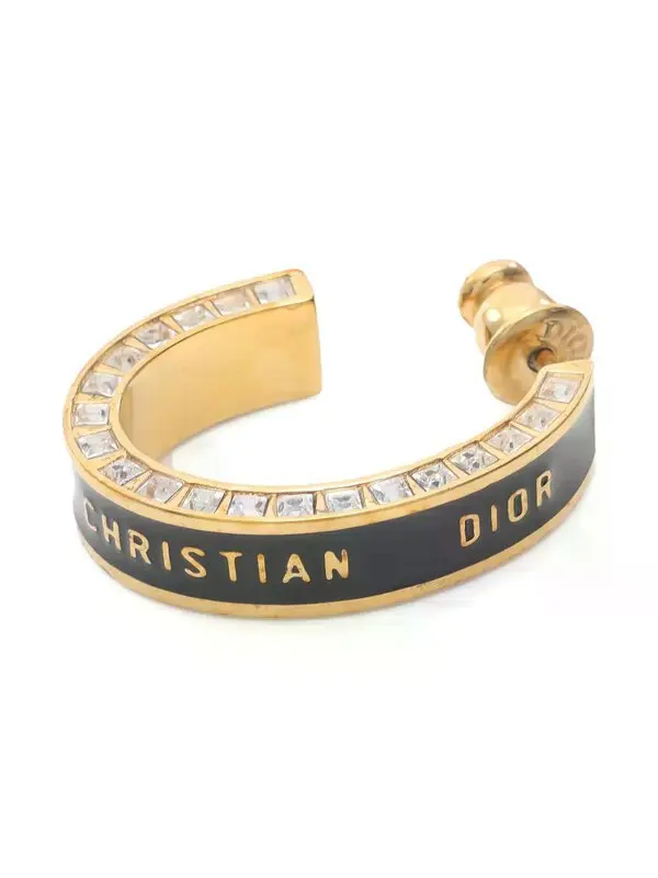 Dior 2010s Night Code Hoop Earrings