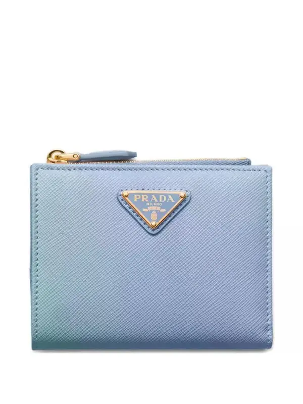 Prada Small Saffiano-leather Wallet - Blue